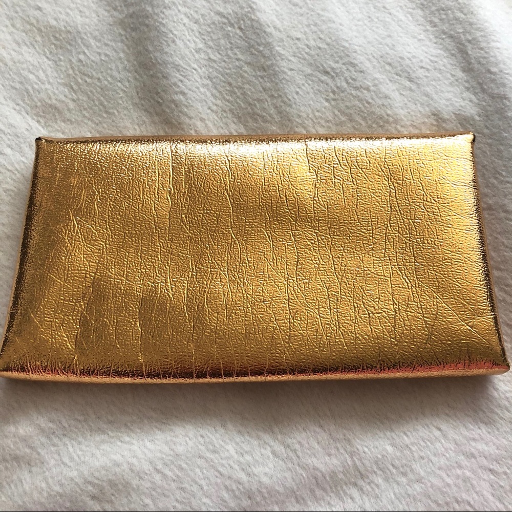 Vintage Mm Morris Moskowitz Metallic Gold Clutch - Gem